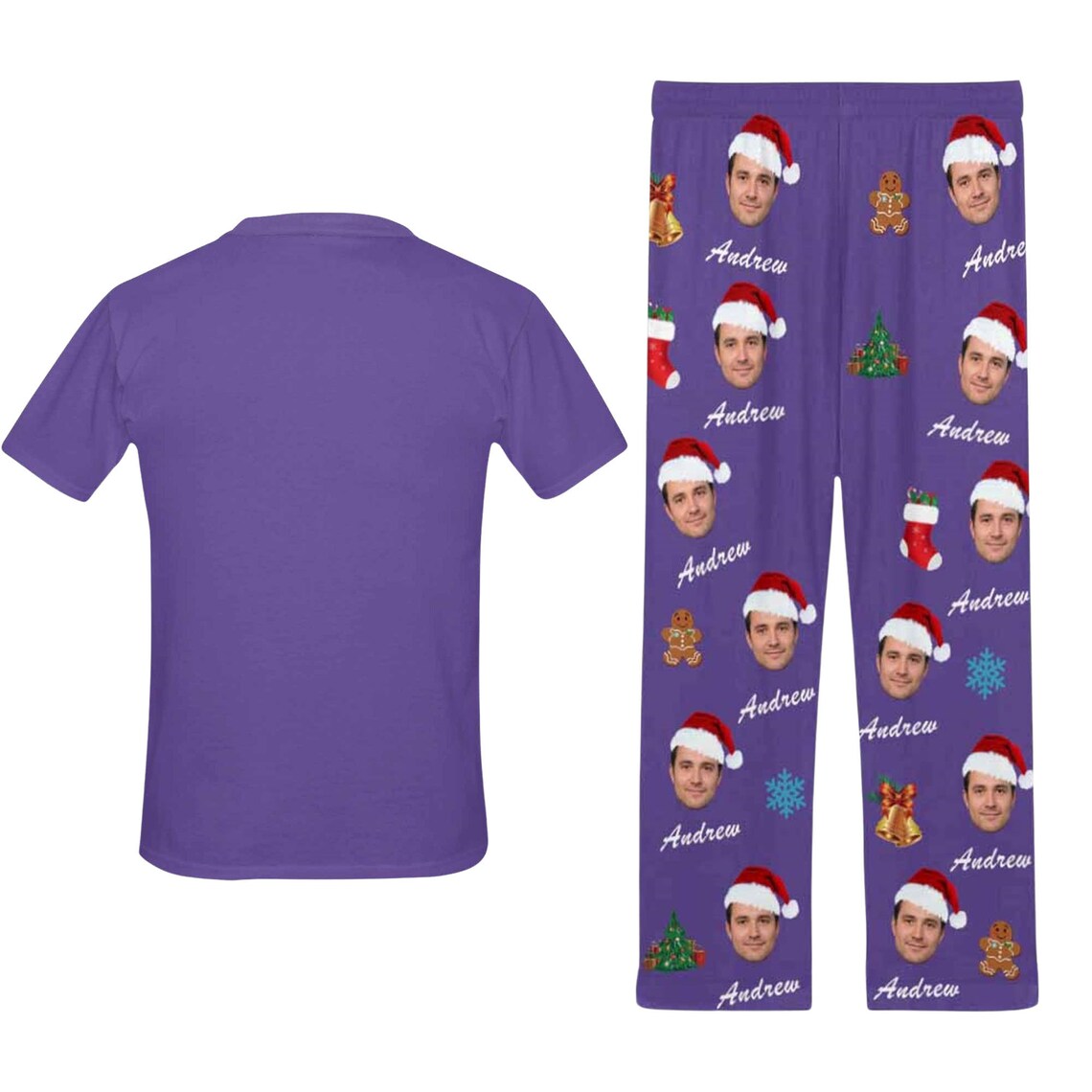 Custom Pajamas With Picture&name Christmas Pajama Set Custom - Etsy