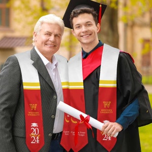 Personalized 2024 Graduation Stole College, Custom Your Design ...