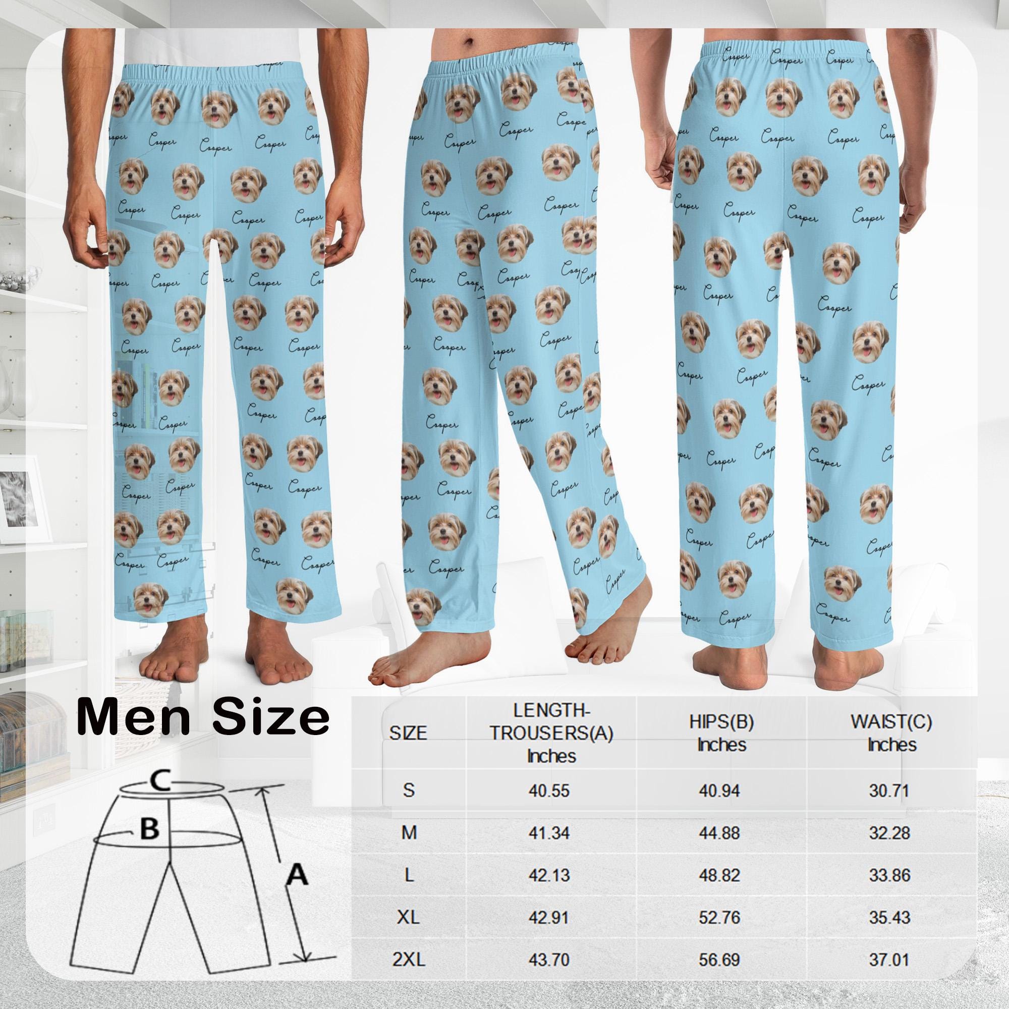 Custom Pajama Pants With Photo, Personalized Dog Cat Picture Pajamas ...