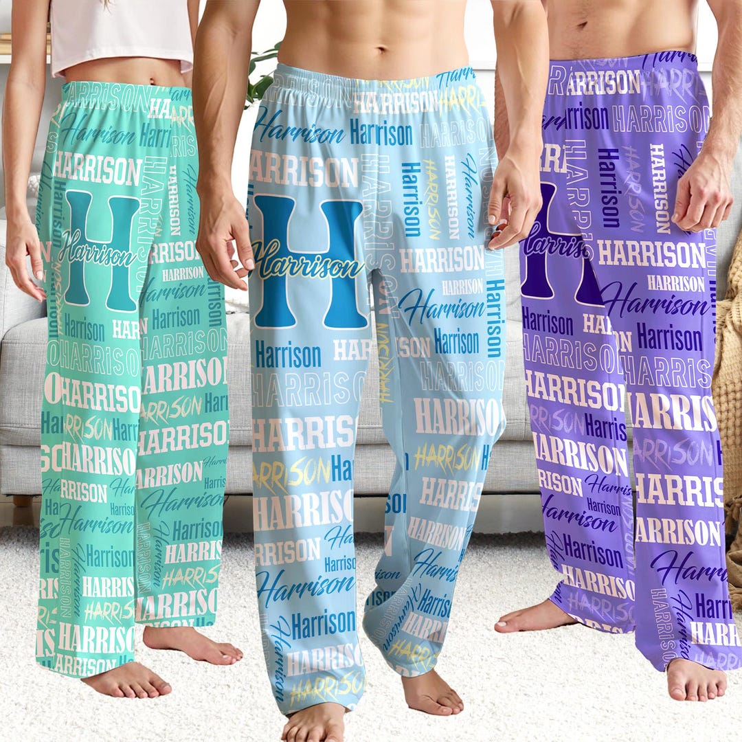 Custom Text Pajama Pants: Personalized Name Pyjamas＆socks - Etsy