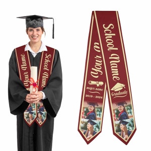 Personalized Graduation Stoles Sash Class of 2025 - Name on Graduation Stole Graduation, 2025 ...
