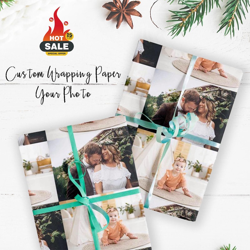 Personalized Photo Wrapping Paper - Etsy