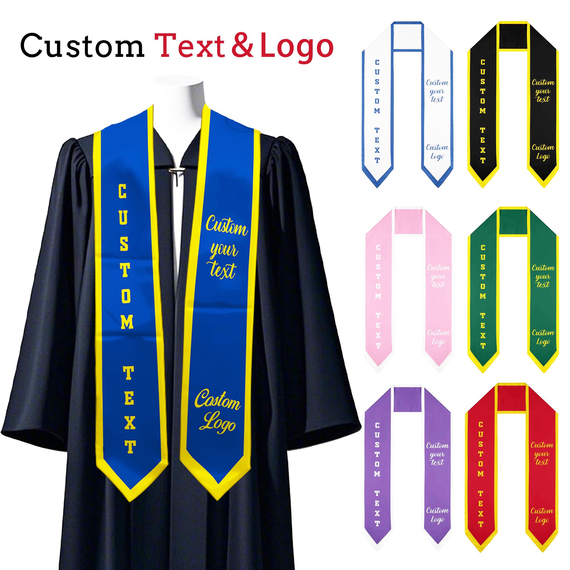 Custom Text & Logo Graduation Stole - Class of 2026 Sash - Etsy