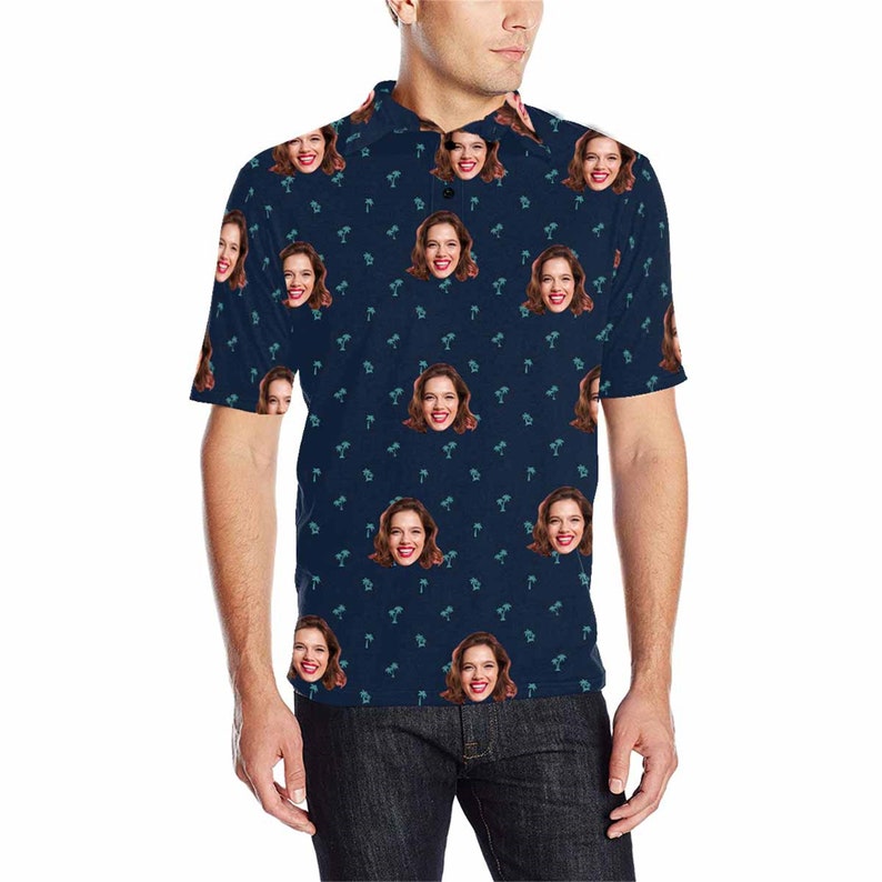 Custom All Over Print Polo Shirt: Personalized Photo Logo - Etsy