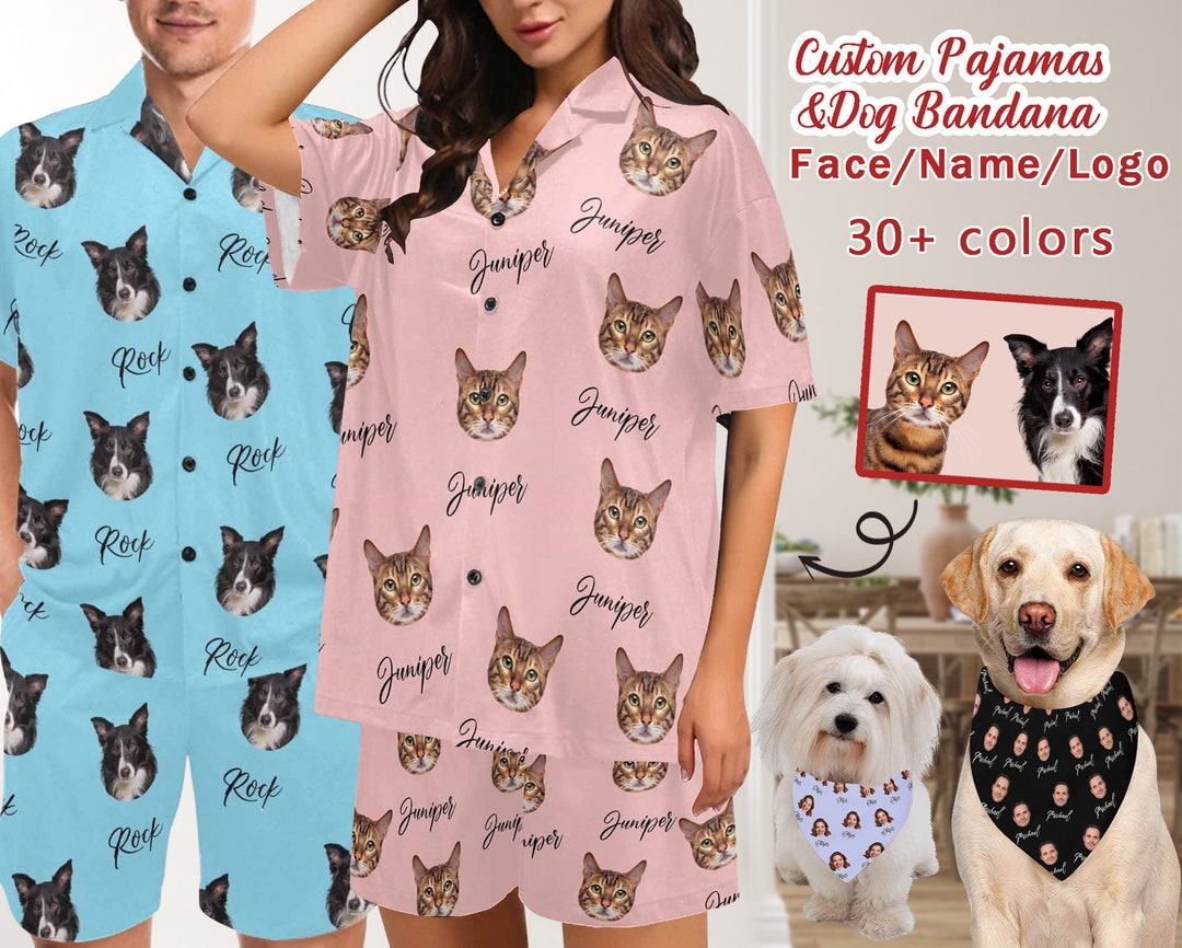 Custom Pajamas With Face & Name, Personalized Pajamas Women Man, Custom ...