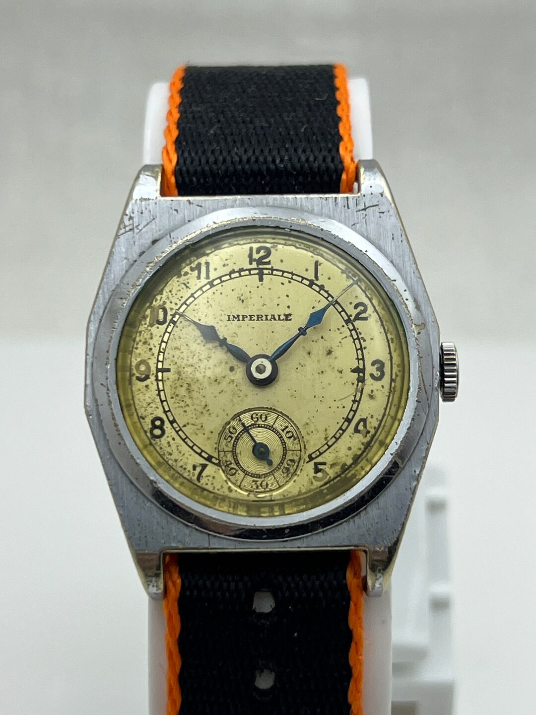 IMPERIALE 1940s WW2 Military World War Manual Wind Mens Wristwatch RARE ...