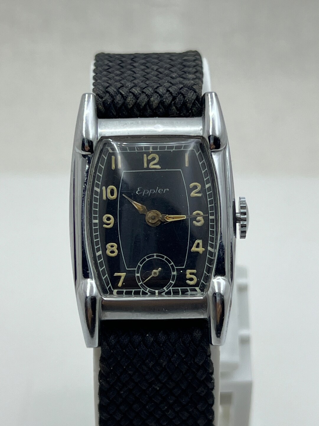 Art Deco EPPLER Tank Style Edel Bodelstahl Wristwatch Made in GDR Hand ...