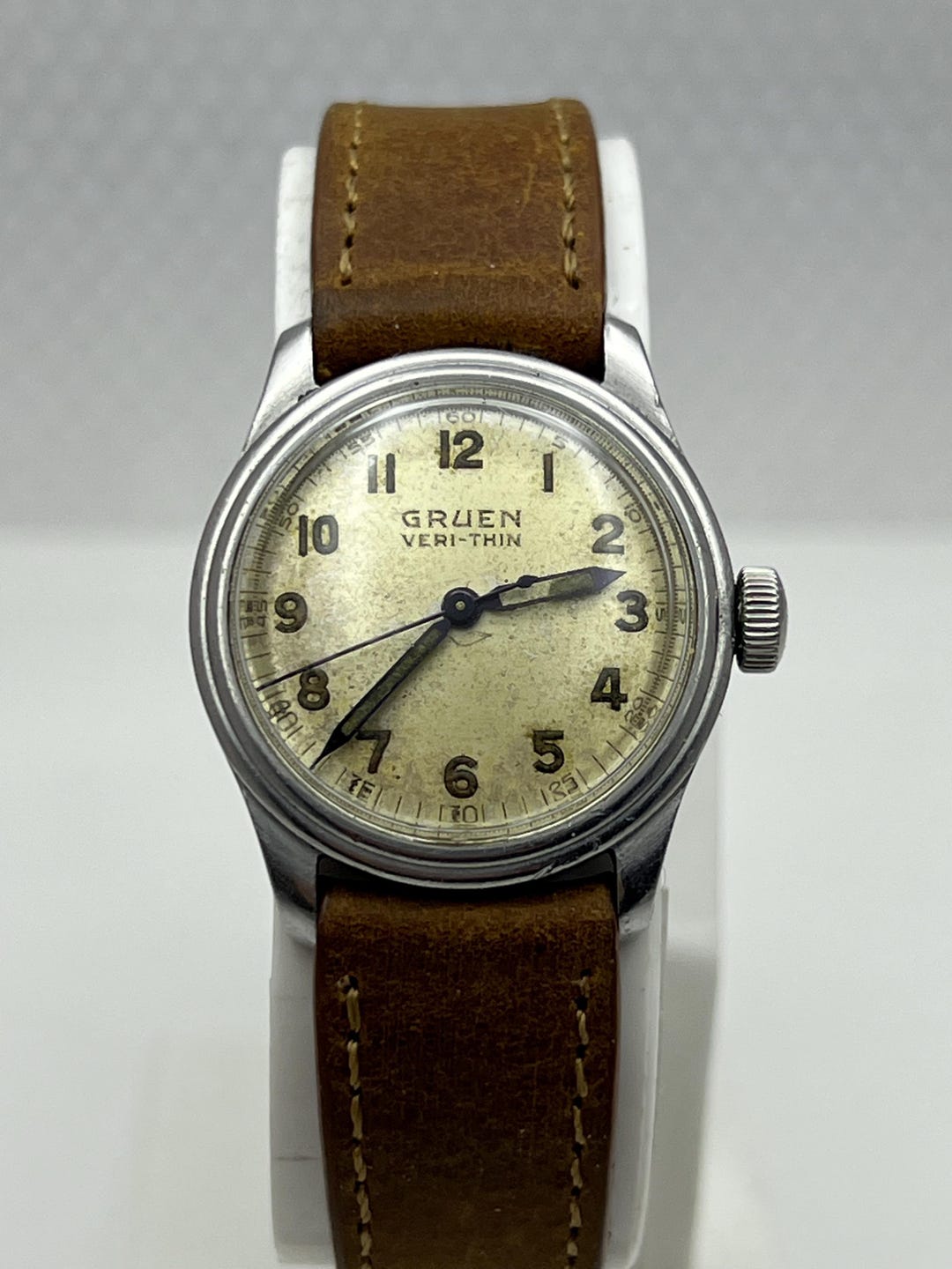 1940s Gruen Veri-thin Big Crown / Military Precision Watch / All Steel ...