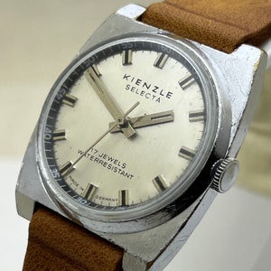 Vintage KIENZLE Selecta German 17 Jewels Manuel Winding Square Men's Wristwatch 1970s - Etsy