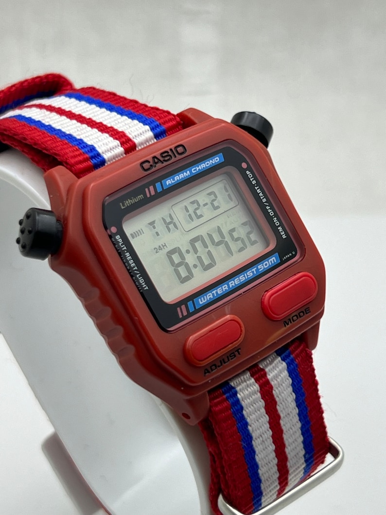 Rare Casio SW-200 Digital Watch module 874 Wrist/neck Chronograph ...