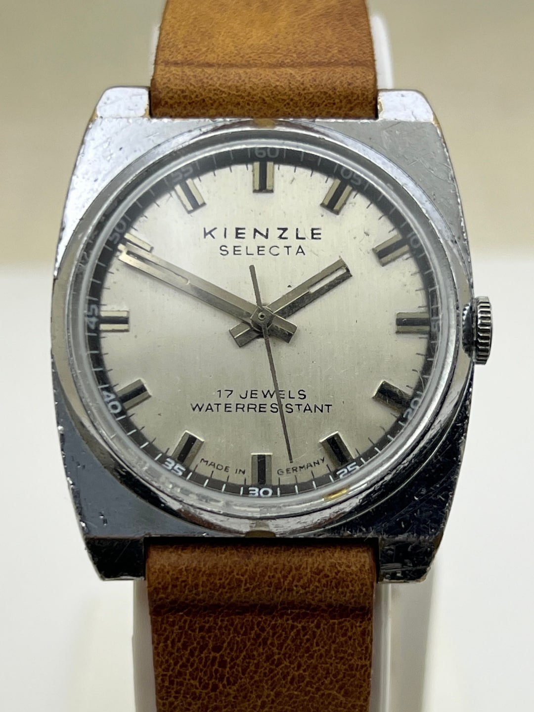 Vintage KIENZLE Selecta German 17 Jewels Manuel Winding Square Men's ...