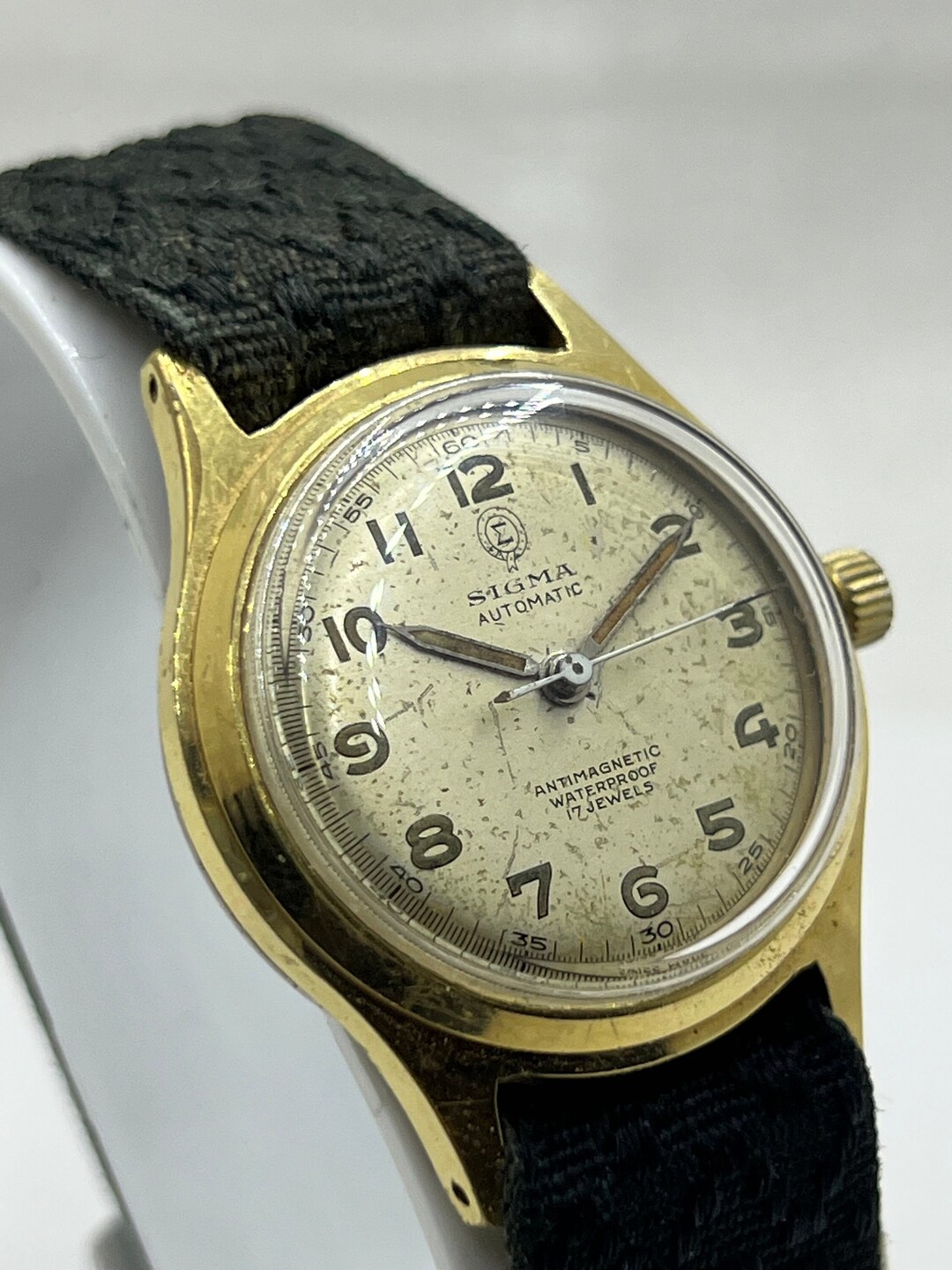 SIGMA Military Automatic Wristwatch Eta.1256 21 Jewels Swiss Made Men's ...