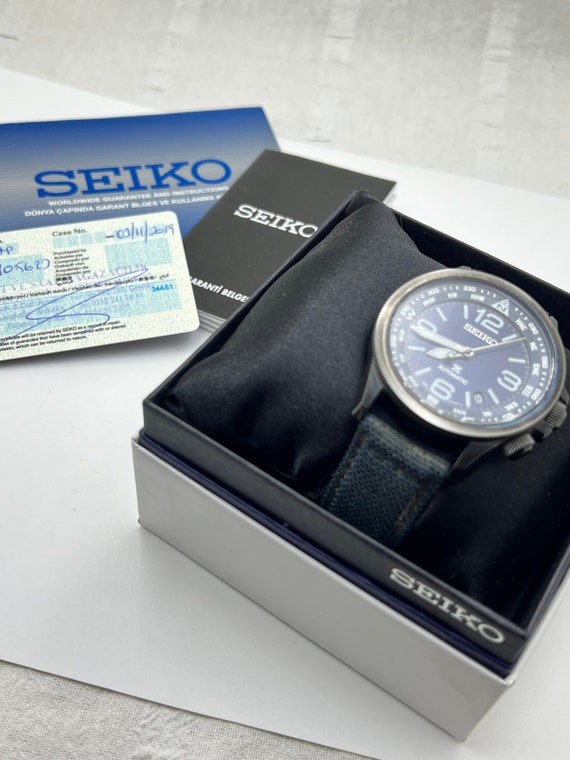 SEIKO Blue ALPINIST Compass Fieldmaster 4R35-02N0 - S… - Gem