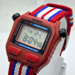 Rare Casio SW-200 Digital Watch module 874 Wrist/neck Chronograph ...