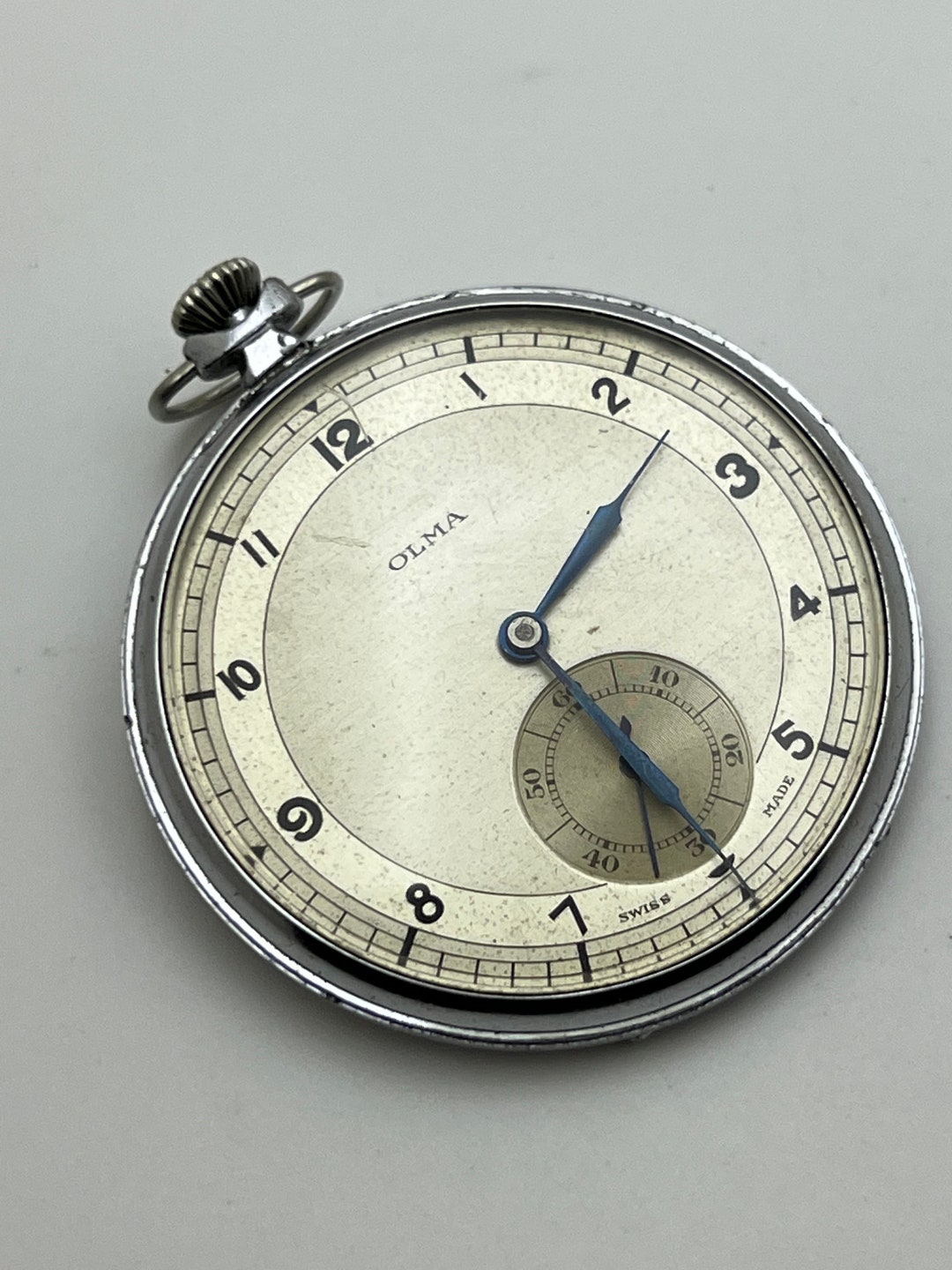 OLMA Bulls Eye Dial Swiss Made Pocket Watch Ca.1960s - Etsy