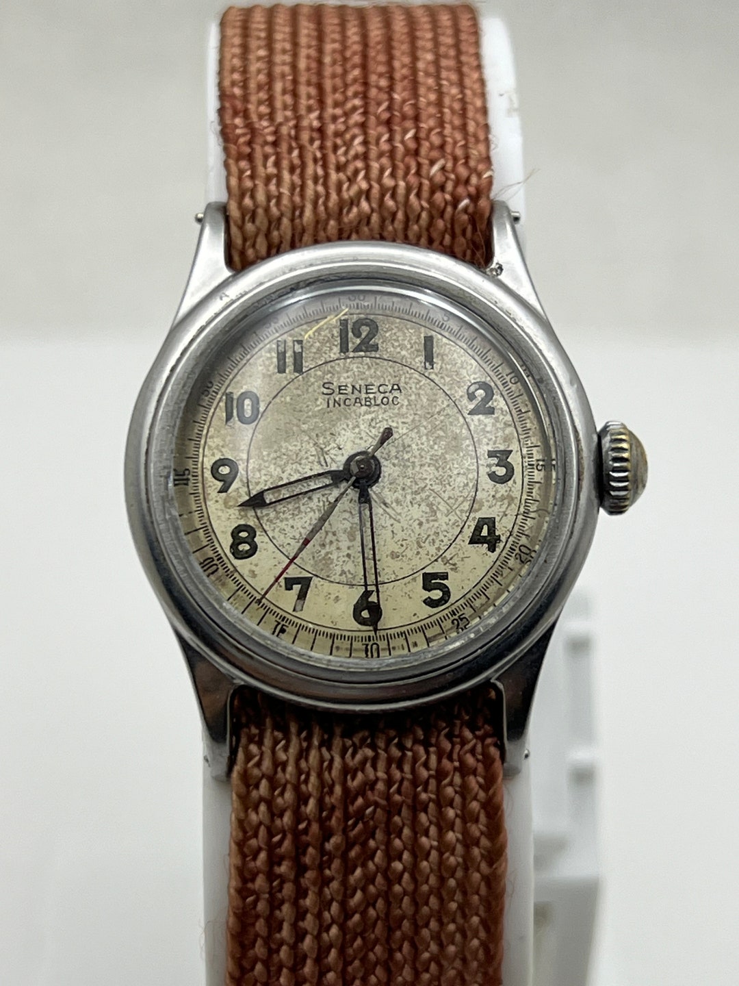 Seneca Pioneer Military WW2 Boy Size Vintage Hand Winding Swiss Made ...