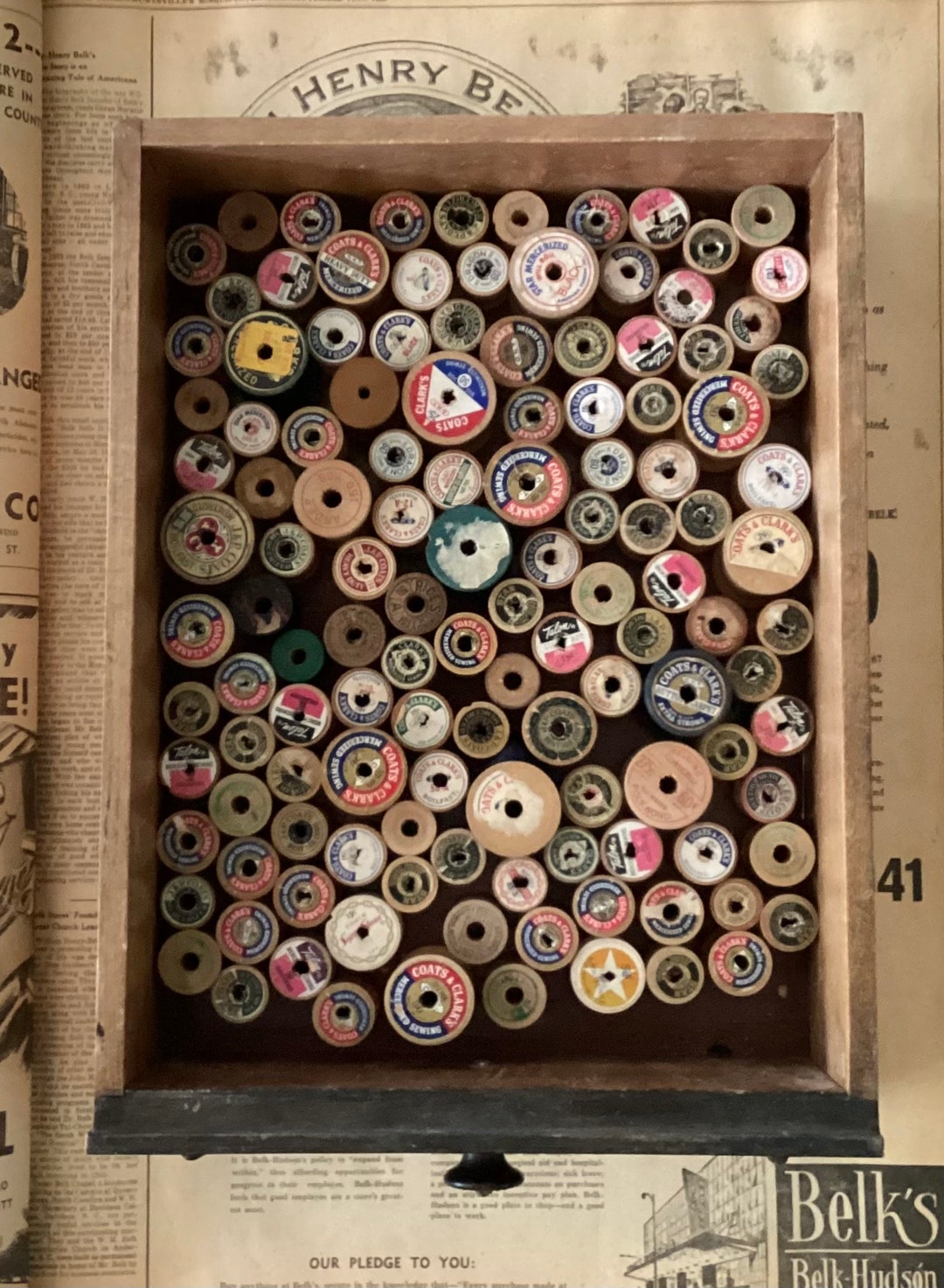 Antique Vintage Wooden Thread Spools for Crafting - Etsy