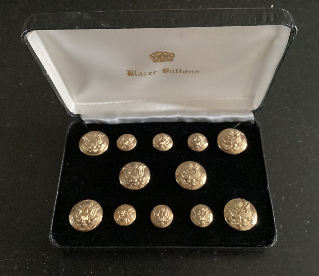 Box Set of Gold, Medal Uniform Buttons / Superior Quality Quality ...