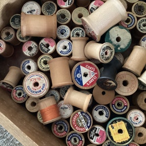 Antique Vintage Wooden Thread Spools for Crafting - Etsy