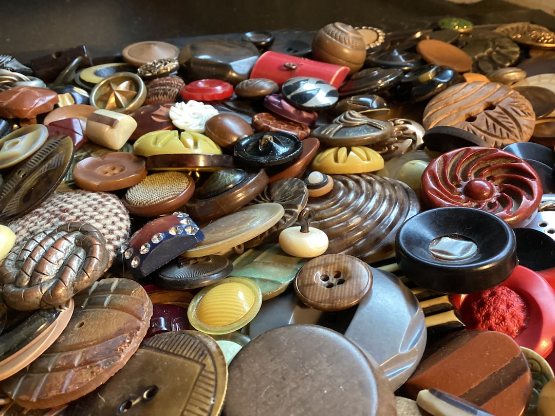 Antique Vintage Mixed Collector Button Lot Fancy Button Lot Specialty ...