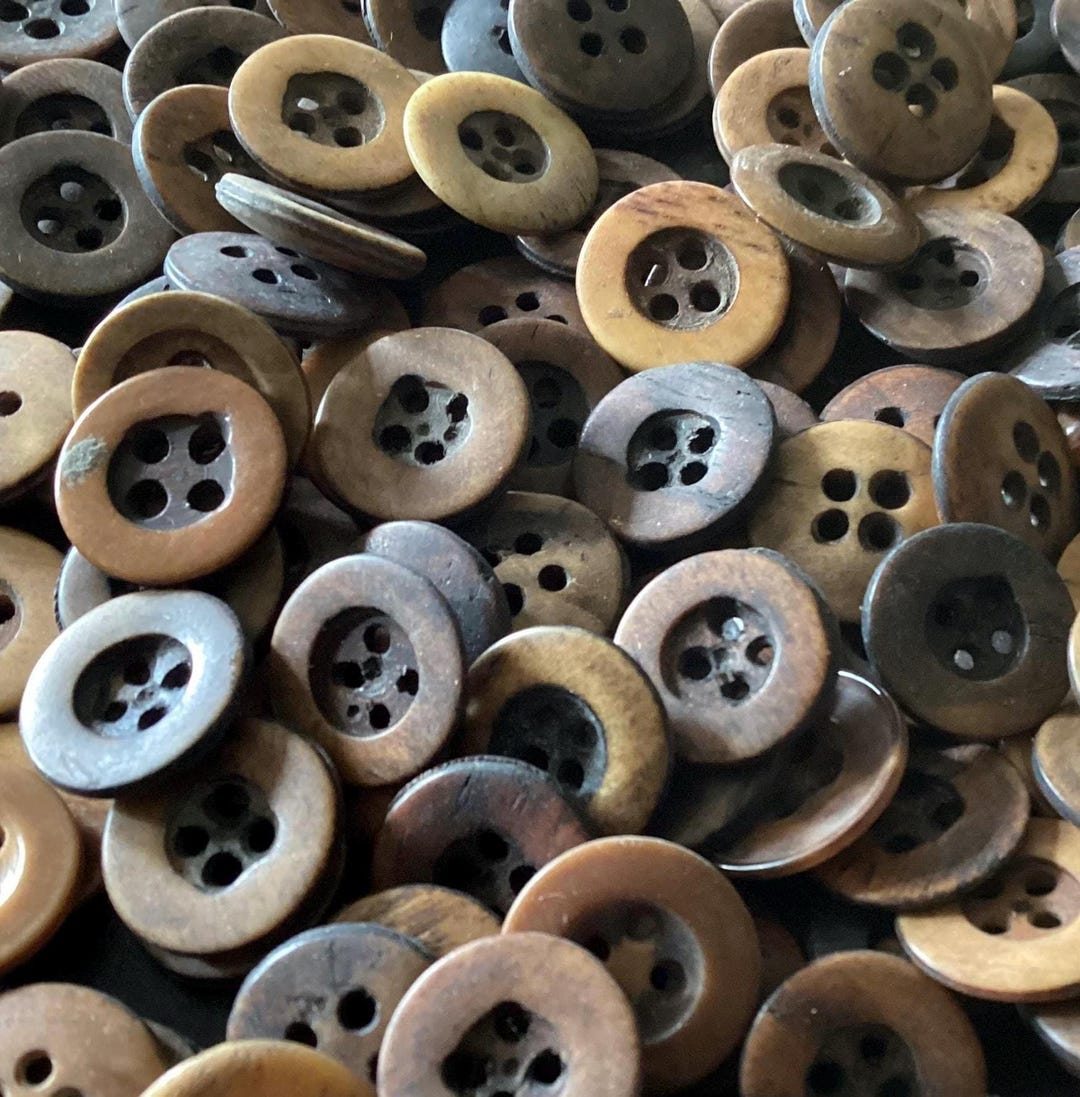 Authentic Antique/ Vintage Vegetable Ivory Shirt Button Lot Sewing ...