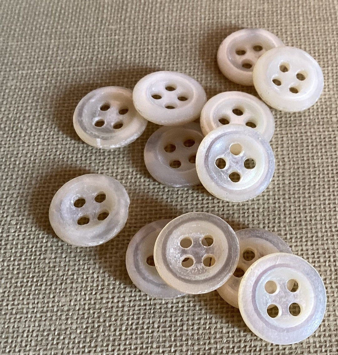 75 Vintage Antique White Ivory Mother of Pearl Shirt Button Lot ...