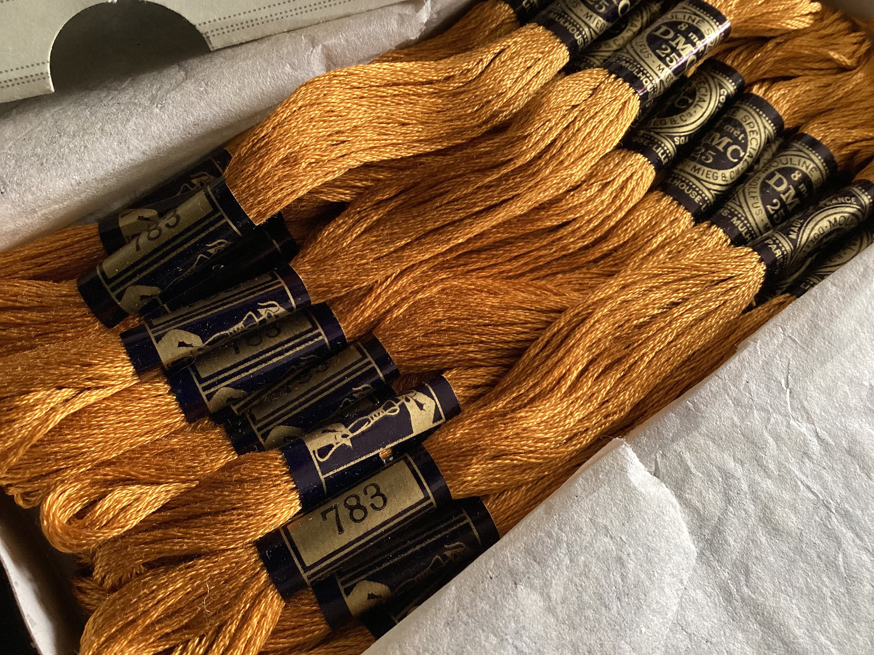 DMC Gold Embroidery Floss Lot Original Box Color, 783 - Etsy