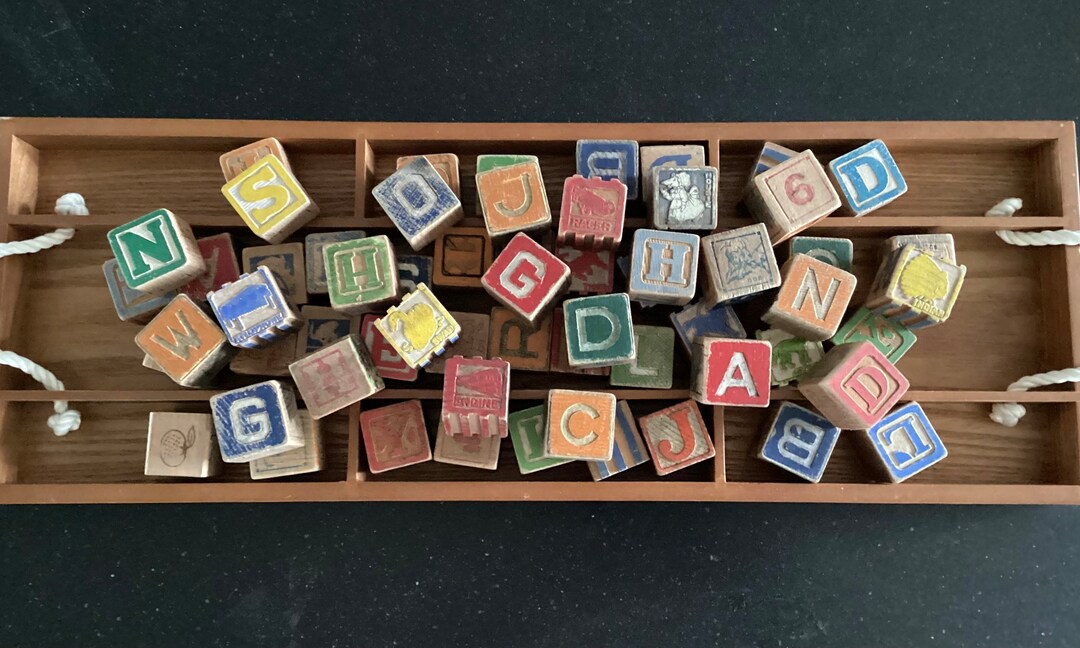 Vintage Toy Wooden Block Lot / Wood Blocks / Crafting Supplies - Etsy