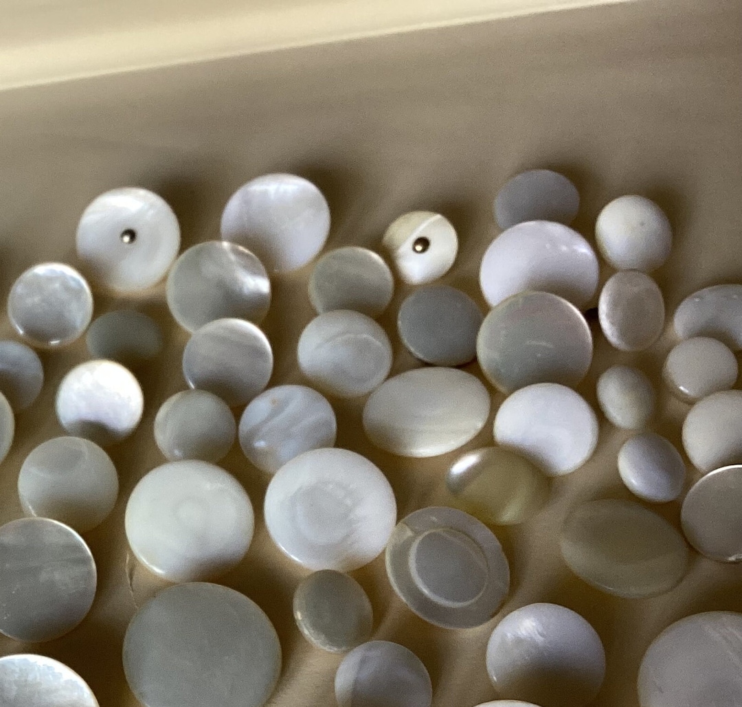 Vintage Ivory 3/4 Pearl Buttons Metal Shank Button Lot - Etsy