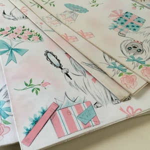 50s Vintage Buzza Hollywood Wrapping Paper Gift Wrap / Scrapbooking ...