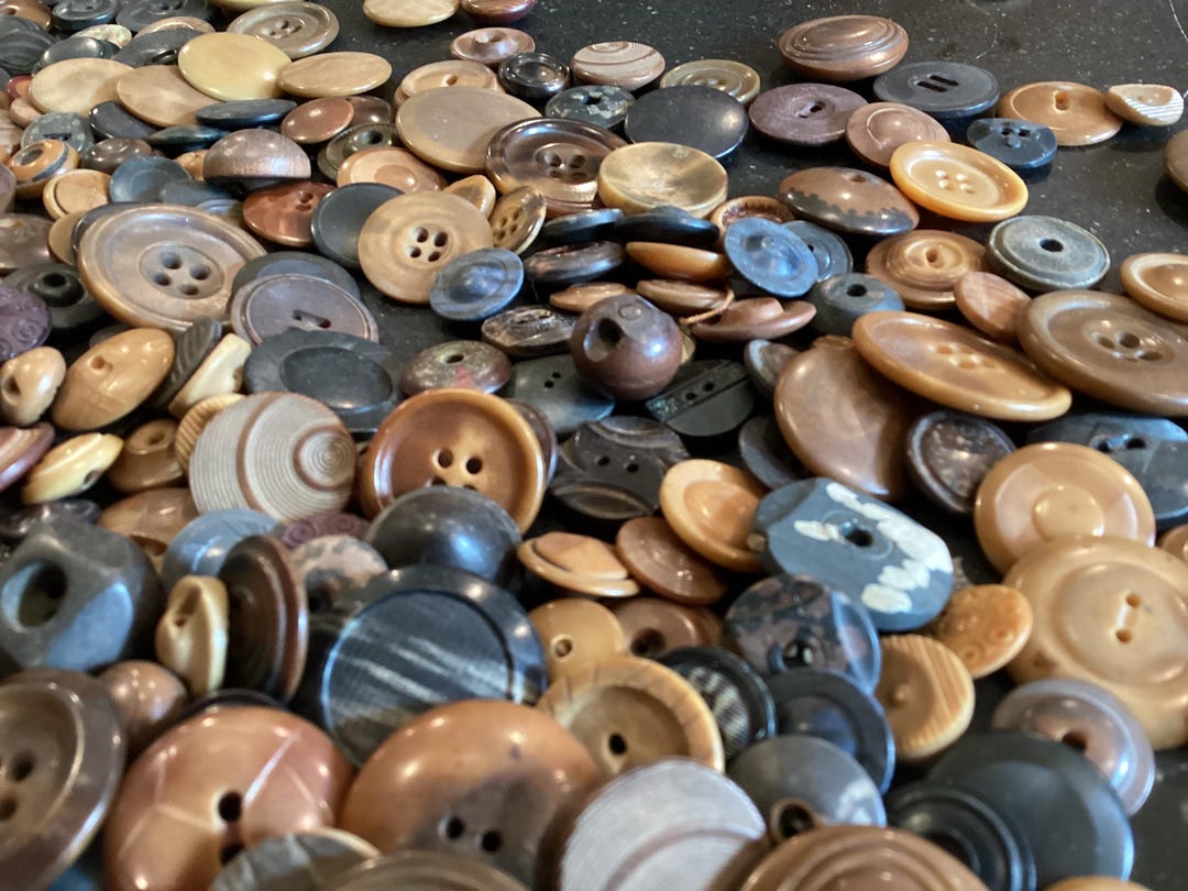 Collection of 60 Vegetable Ivory Button Lot Tagua Nut Sewing Buttons ...