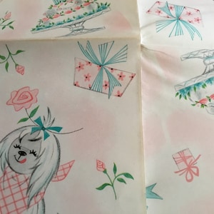 50s Vintage Buzza Hollywood Wrapping Paper Gift Wrap / Scrapbooking ...