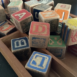 Vintage Toy Wooden Block Lot / Wood Blocks / Crafting Supplies - Etsy
