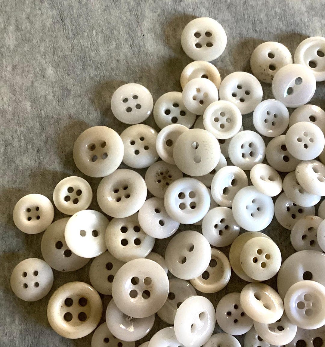 Antique Vintage White China Button Collection Lot Porcelain China Shirt ...