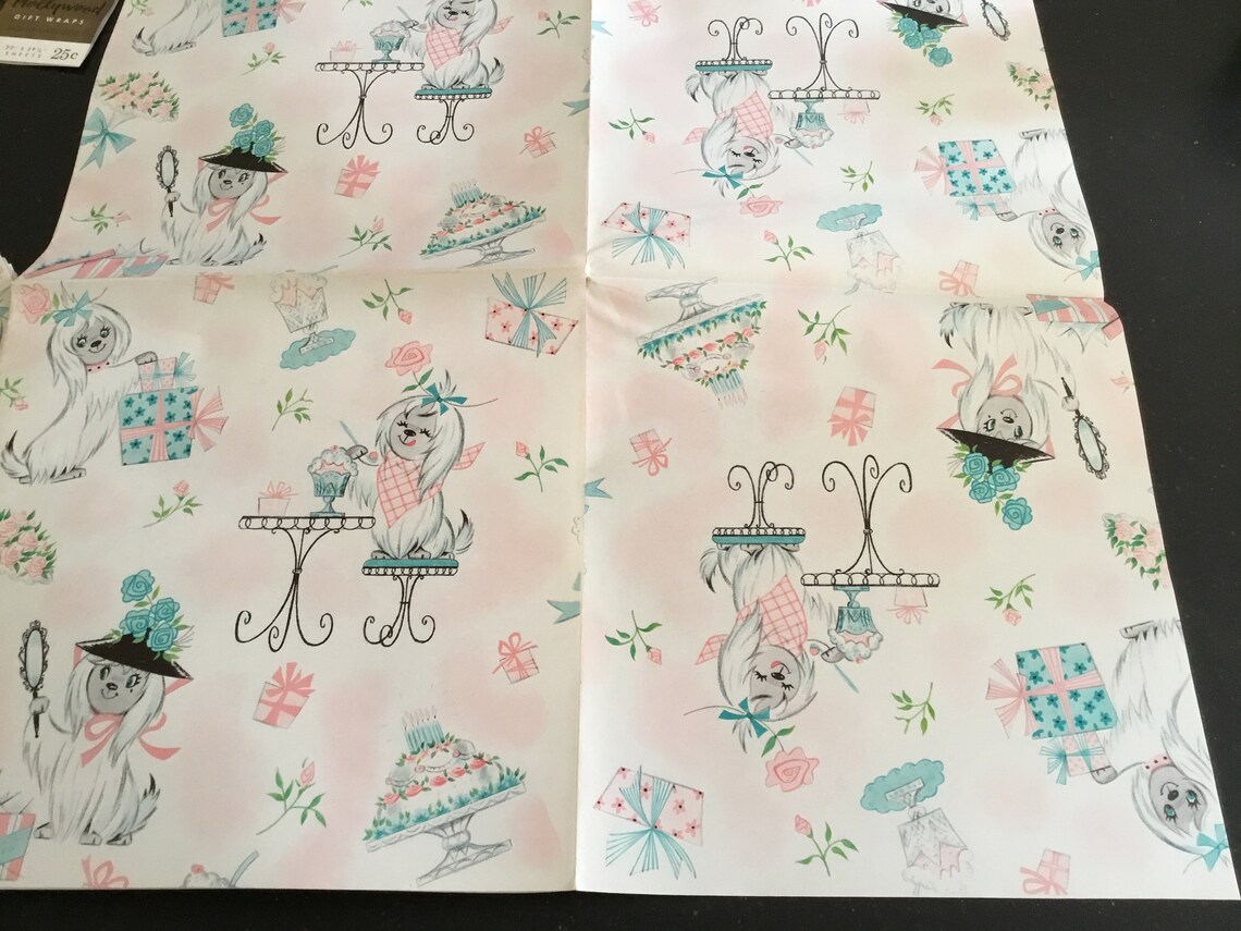 50s Vintage Buzza Hollywood Wrapping Paper Gift Wrap / - Etsy