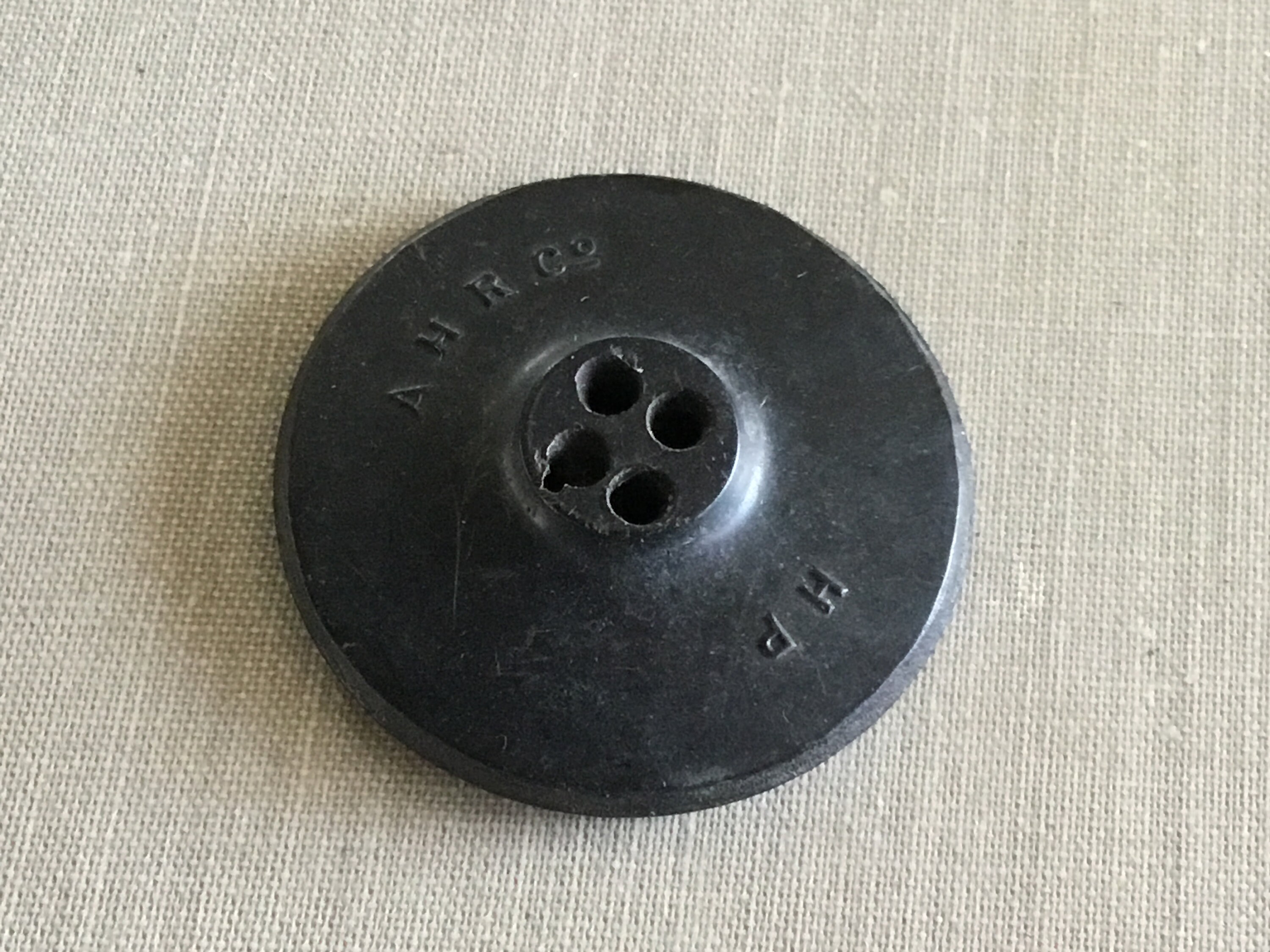 Antique AHR Co. Hard Rubber Button Replacement Coat Button Anchor Navy ...