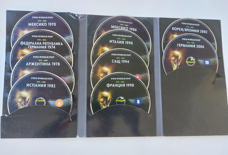 FIFA World Cup DVD Collection 1970-2006! Set 10 Discs, 17 Hrs + Bonus ...
