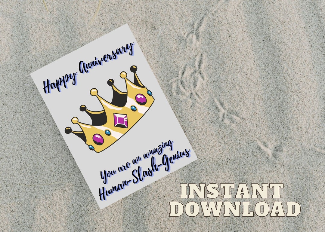 Happy Anniversary - You Are an Amazing Human Slash Genius | Funny ...