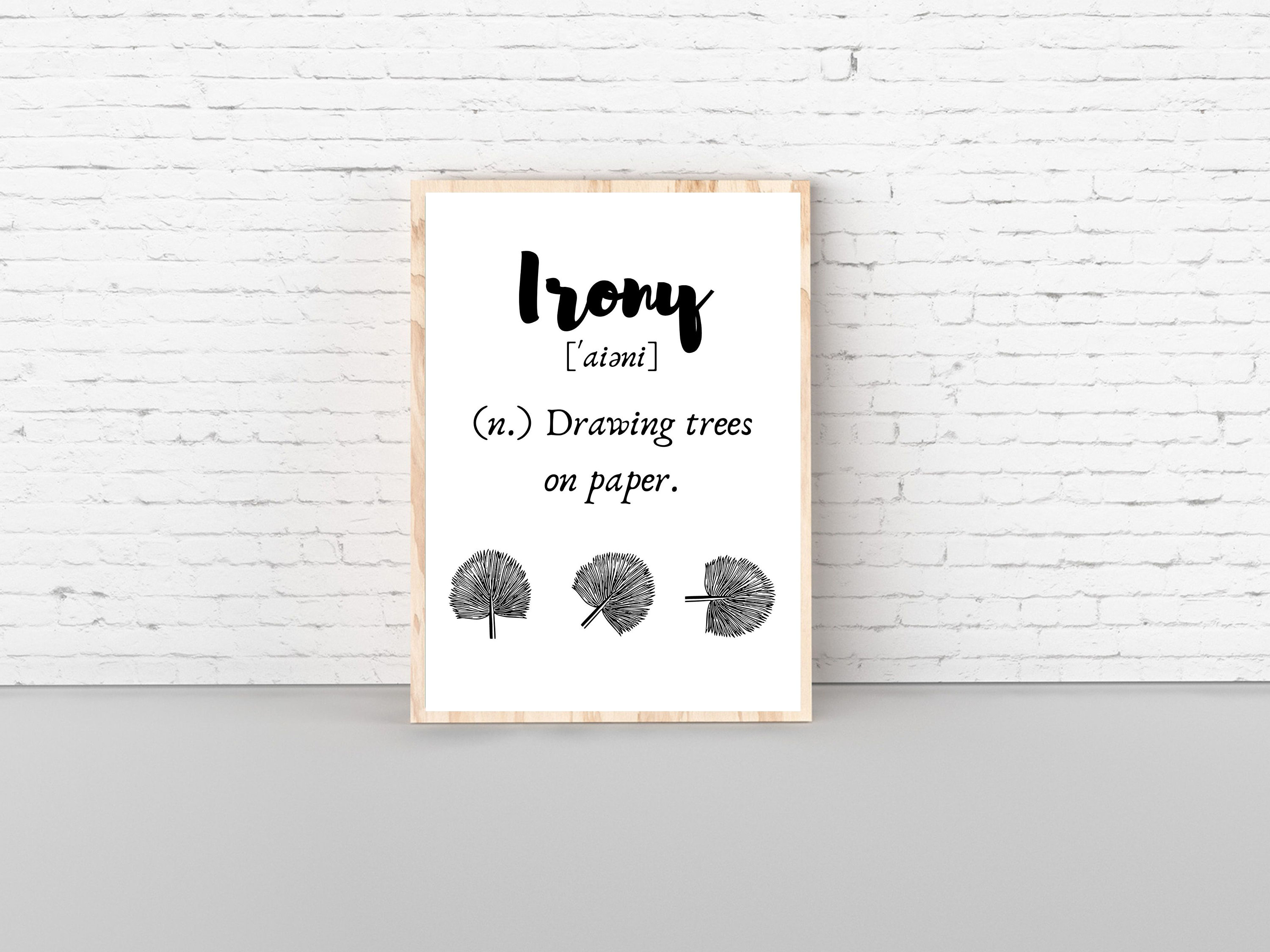 Funny Dictionary Definition PRINTABLE Irony Word Meaning - Etsy