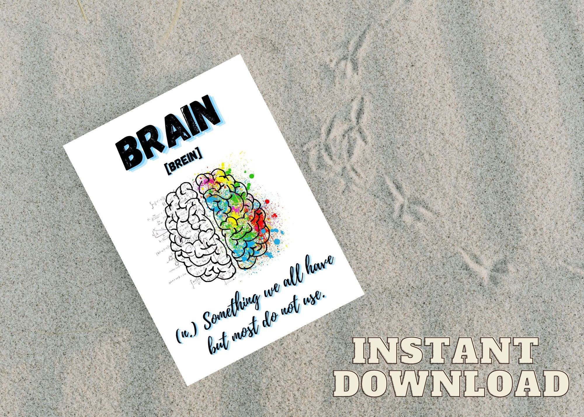 Funny Dictionary Definition PRINTABLE Brain Print Art Funny - Etsy