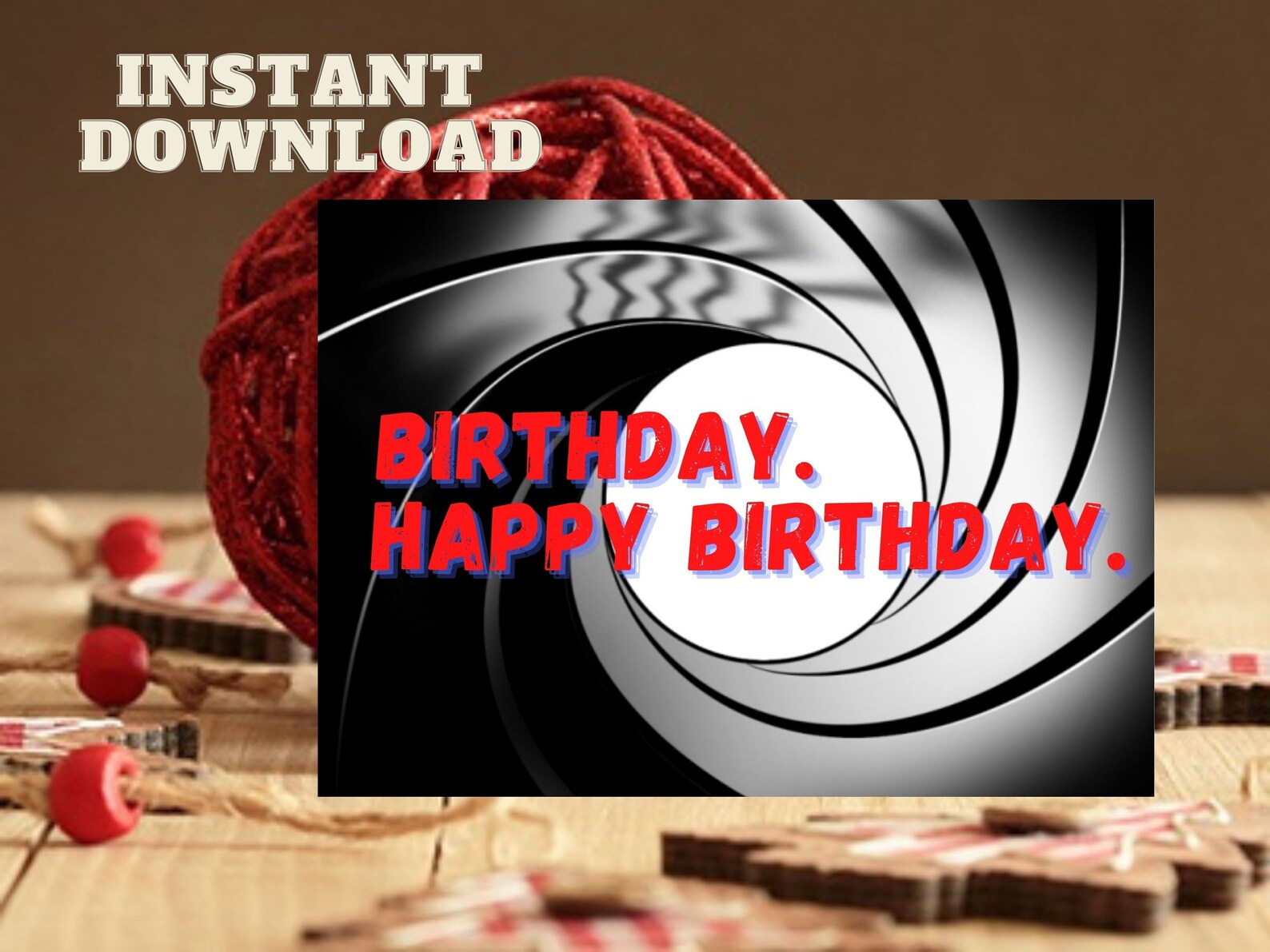 James Bond PRINTABLE Birthday Card | Agent 007 Funny Card | Bond. James ...