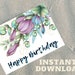 Happy Birthday Digital Printable Card Digital Download Card Digital ...