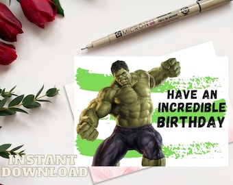 Hulk Birthday Card - Etsy Australia