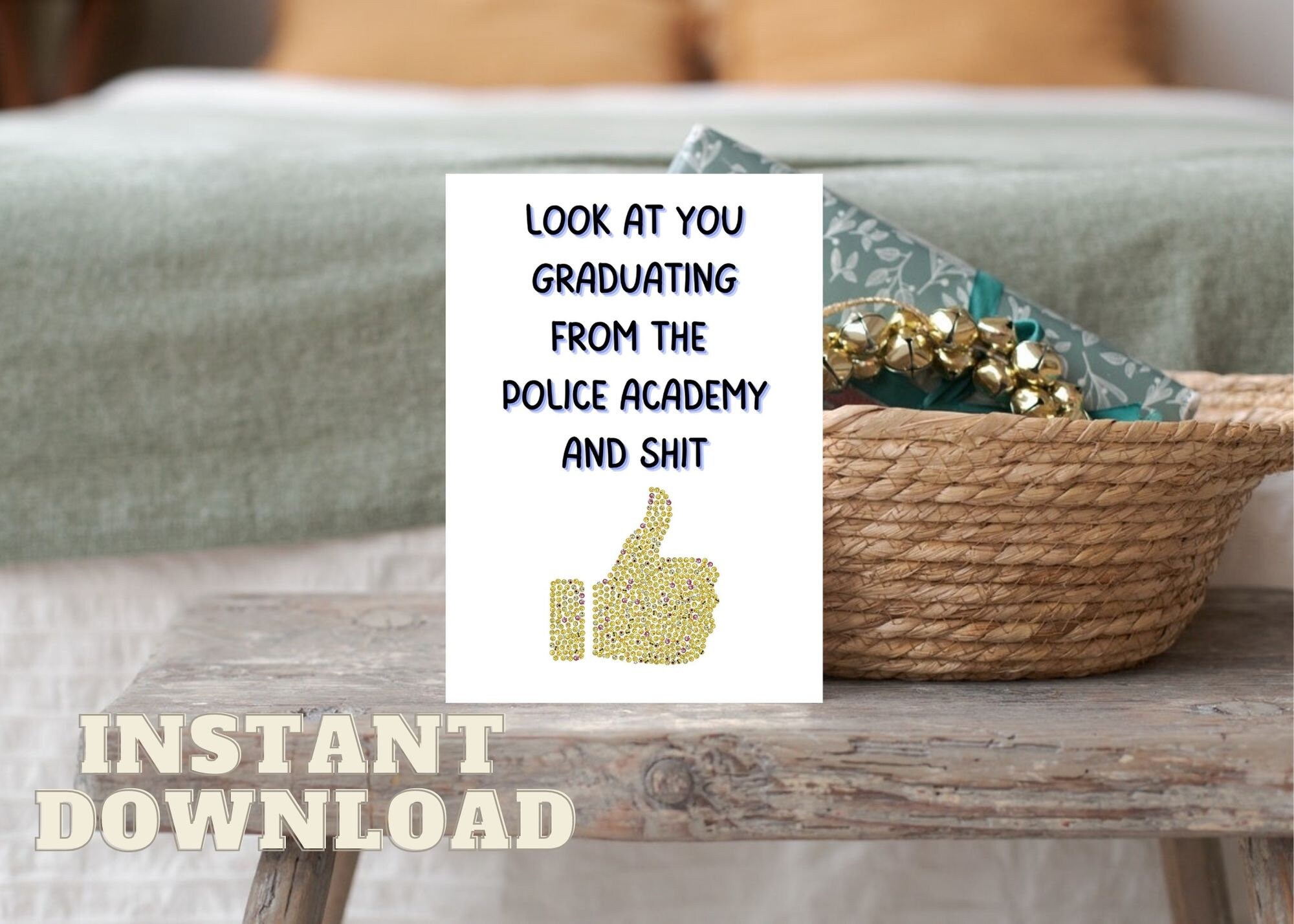 Funny Police Academy Graduation Card: Sarcastic Printable Gift (digital ...