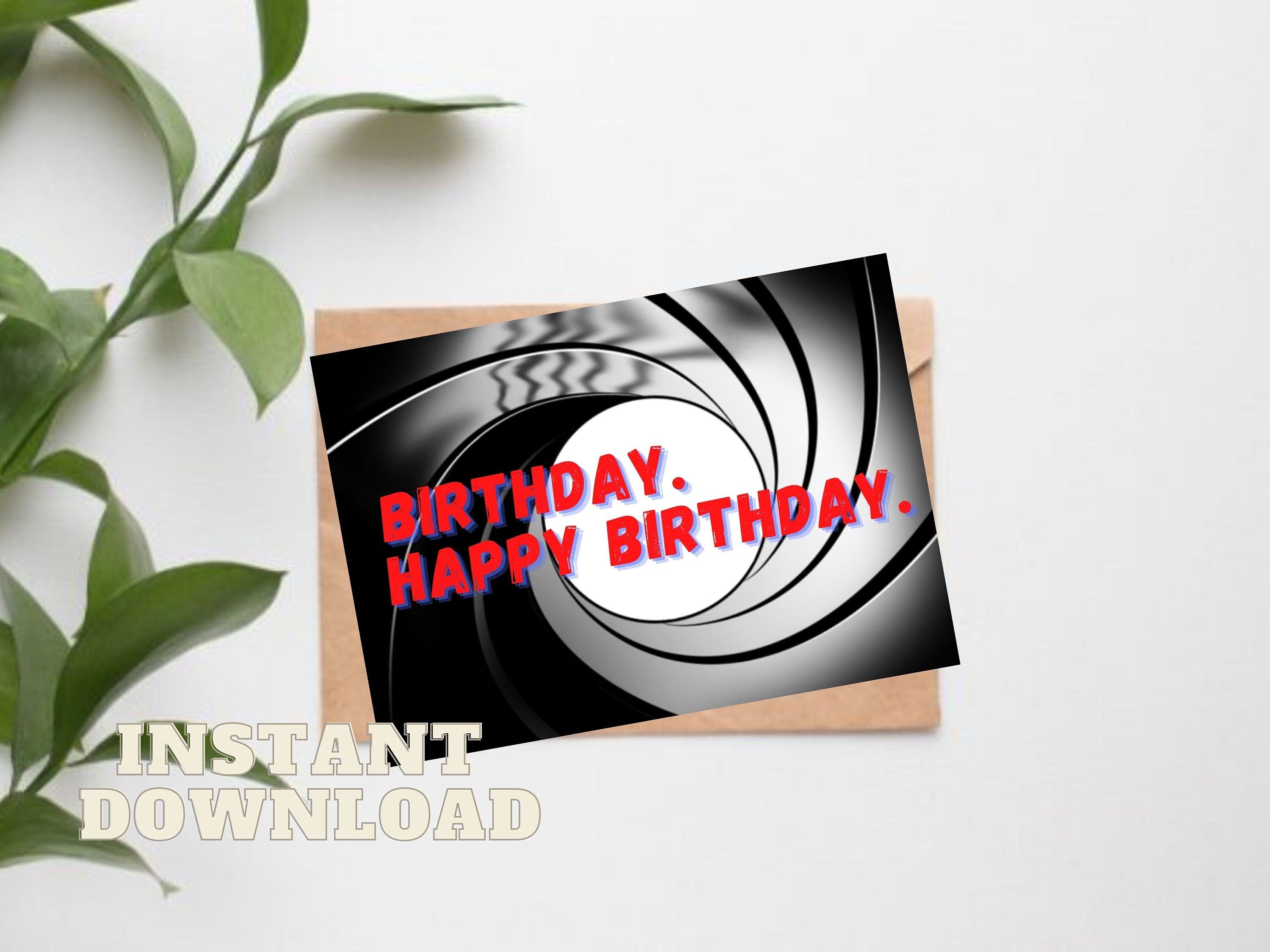 James Bond PRINTABLE Birthday Card | Agent 007 Funny Card | Bond. James ...