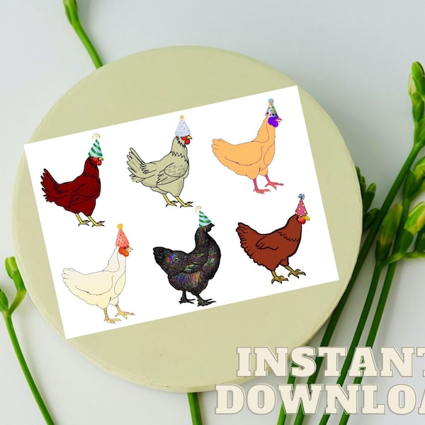 Chicken Birthday Cards - Etsy