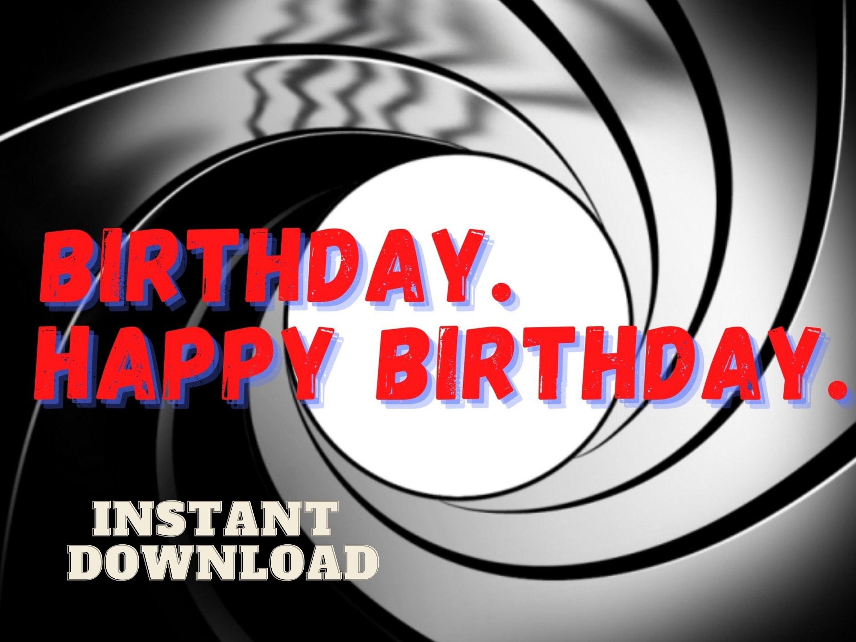 James Bond PRINTABLE Birthday Card | Agent 007 Funny Card | Bond. James ...