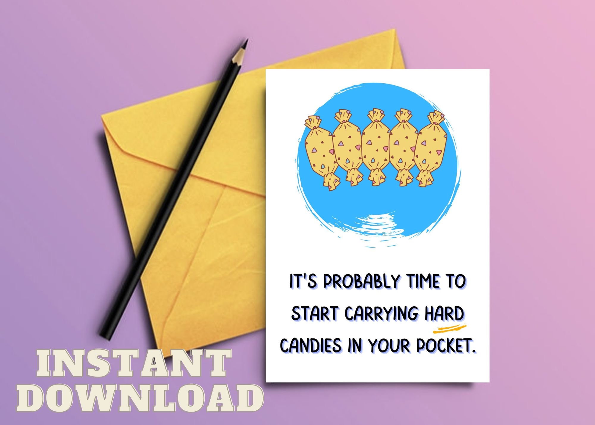 Funny Birthday PRINTABLE Card Old Man Birthday Card Birthday Card for ...