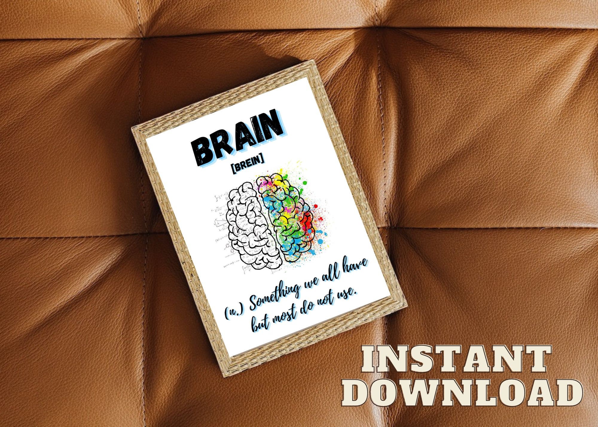 Funny Dictionary Definition PRINTABLE Brain Print Art Funny - Etsy