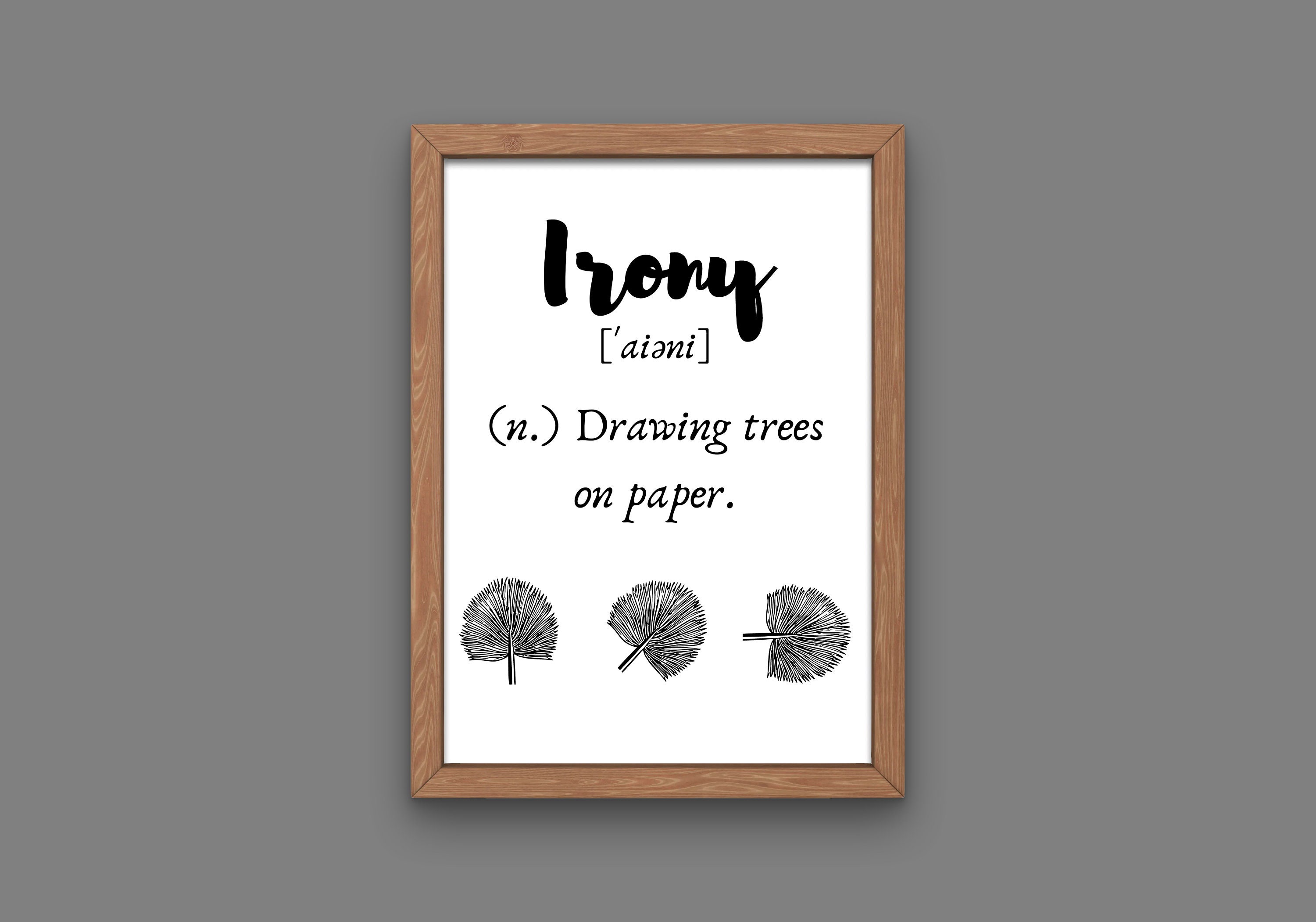 Funny Dictionary Definition PRINTABLE Irony Word Meaning - Etsy